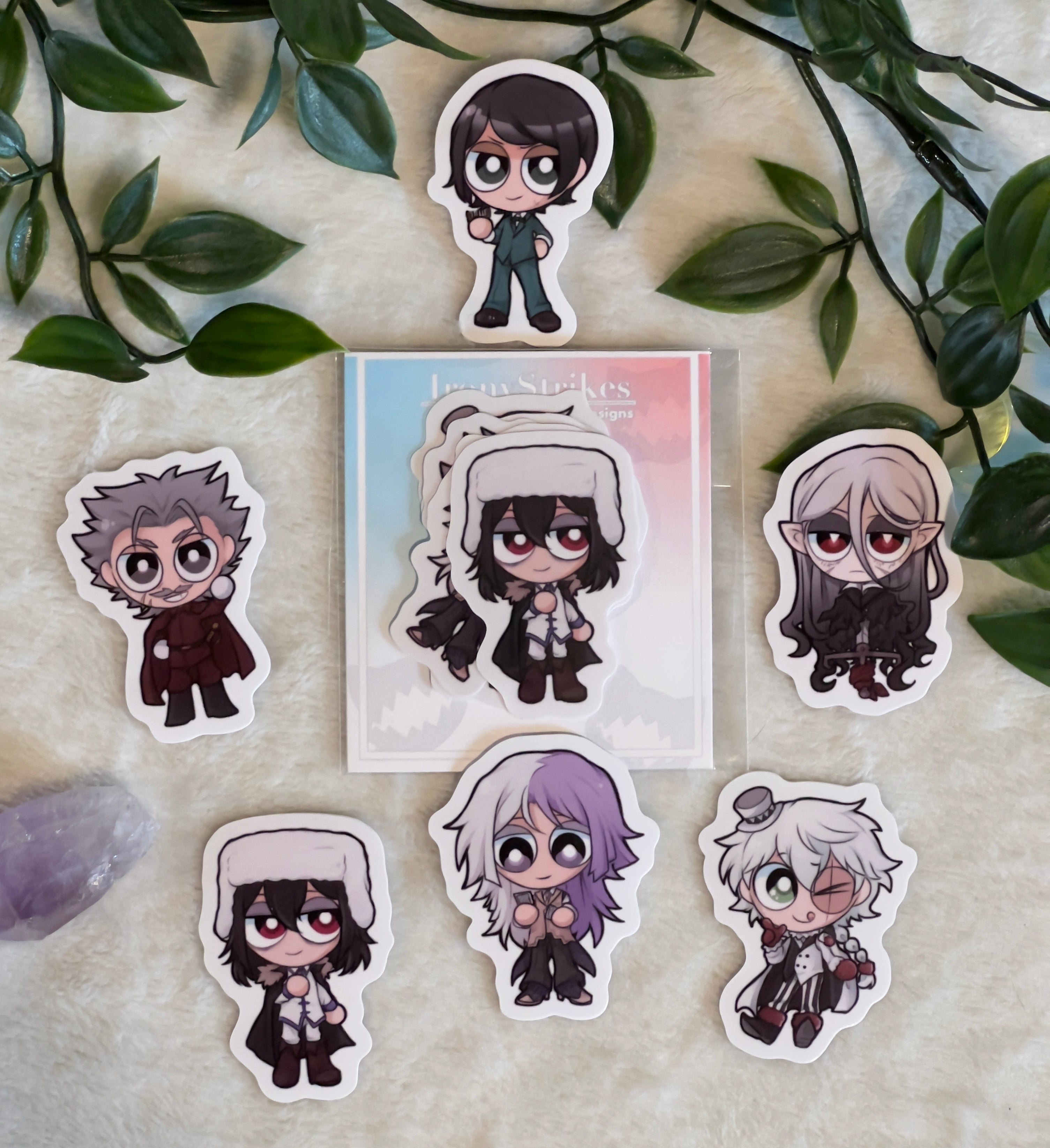 [PACK] BSD Chibi Stickers – Ironystrikes